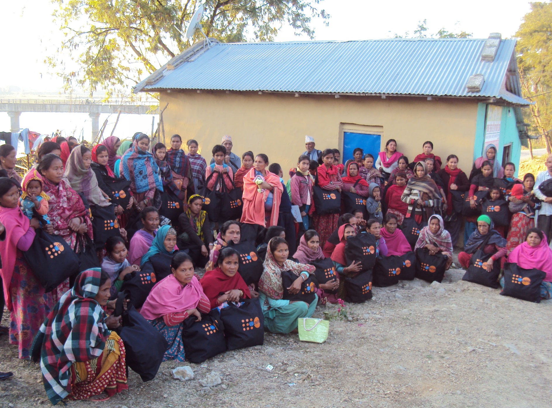 UNFPA distributes repro health & dignity kits