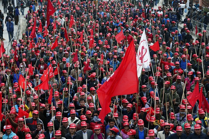UCPN (Maoist) stages rally in Kathmandu