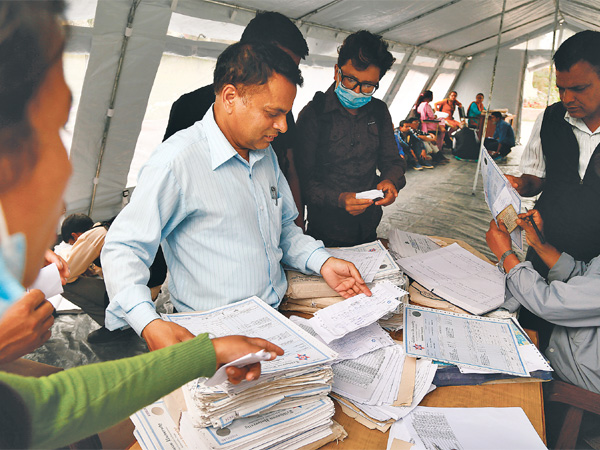 Exam controller office operates from tent (Photo feature)