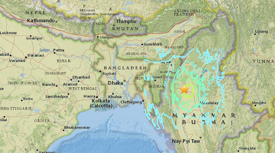Magnitude 7.0 earthquake hits Myanmar, tremors felt in Nepal, India