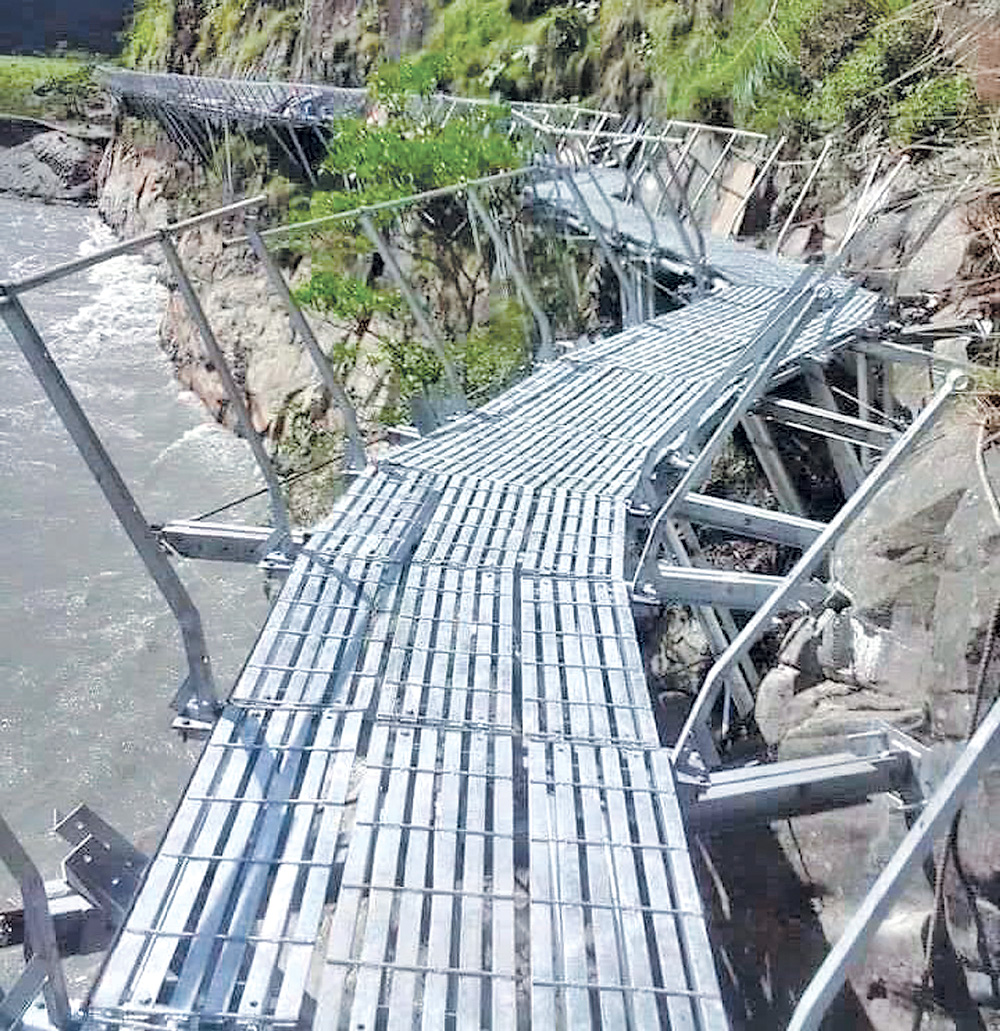 Cantilever bridge built in upper Gorkha