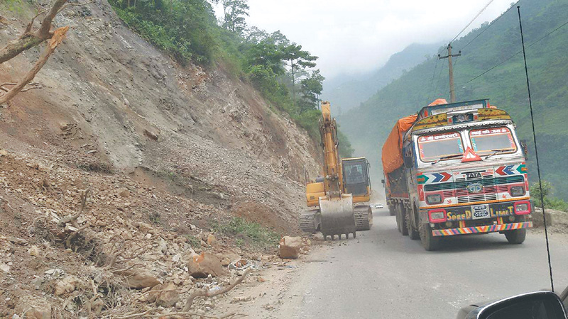 Narayangadh-Muglin road widening works over 29 percent in 18 months