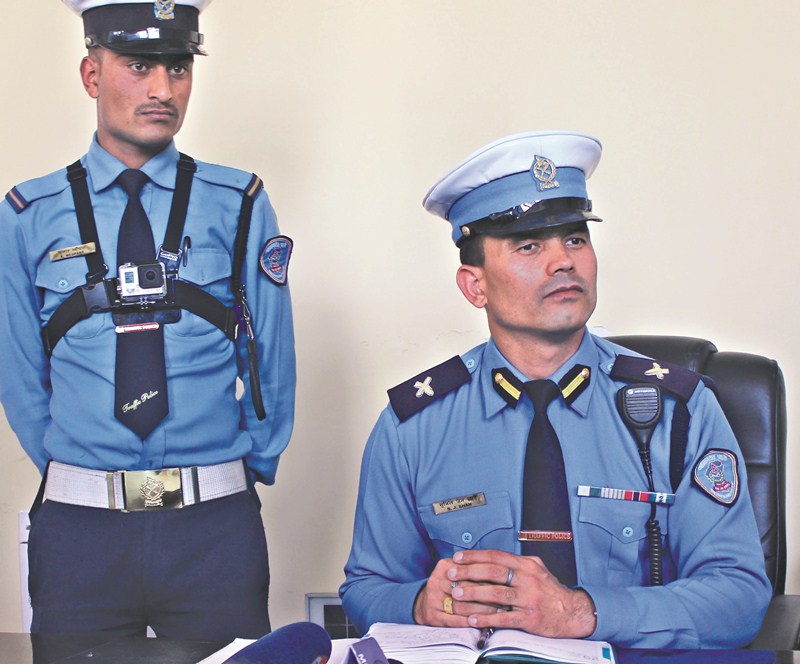 Traffic police strapped with GoPro cameras