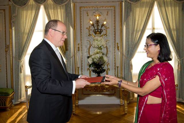 Luintel presents Letter of Credence to Monaco Prince