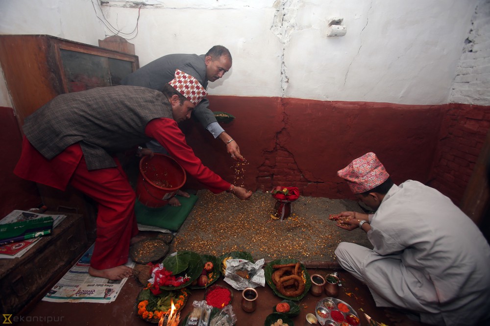 Ghatasthapana marks beginning of Badadashain (Photo feature)