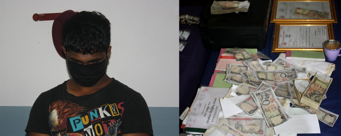 Man held with fake currency notes, printer