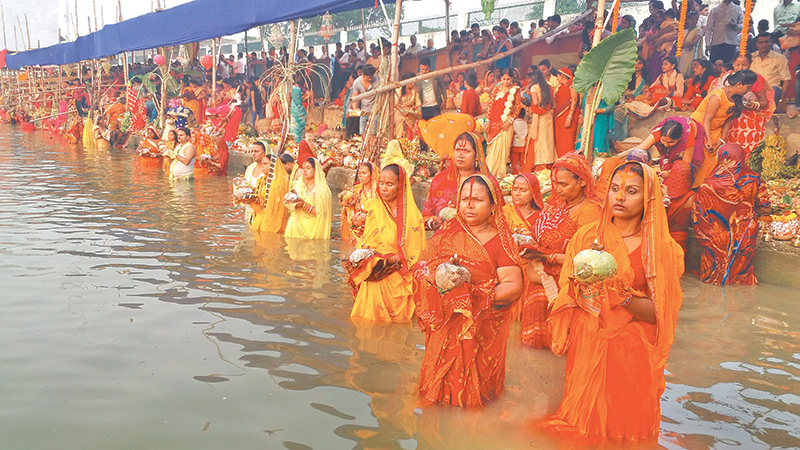 More people celebrating Chhath in Kathmandu