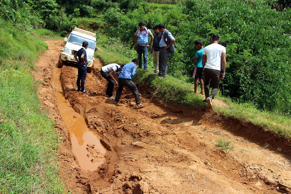 Dhading roads in dire straits, people bear the brunt