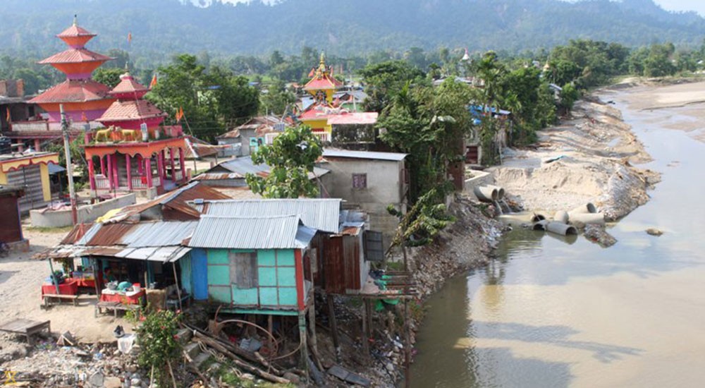 Under construction dam on Kankai River collapses