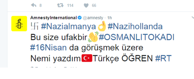 'Turkish hackers' target Amnesty and Unicef Twitter accounts