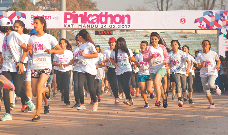 Over 2,000 women take part in Pinkathon Ktm
