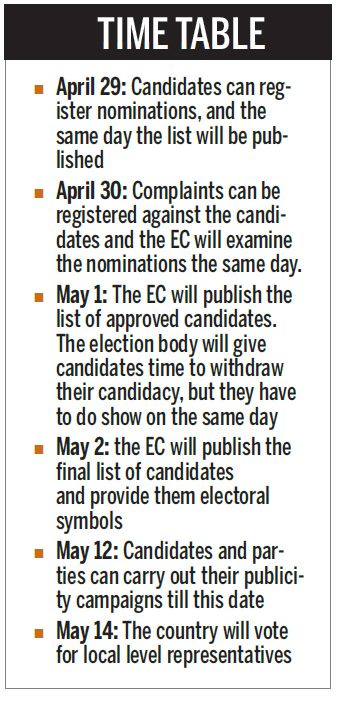 EC makes public election schedule