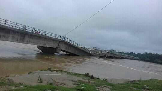 Bridge over Babai River caves in