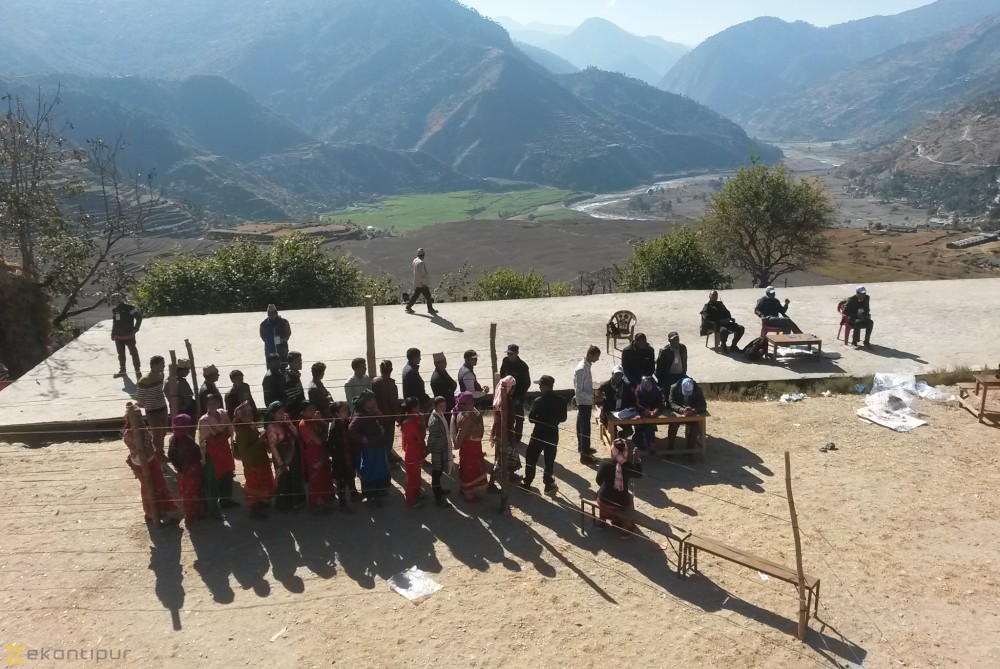 50pc votes cast in Bajhang; explosives go off in four places