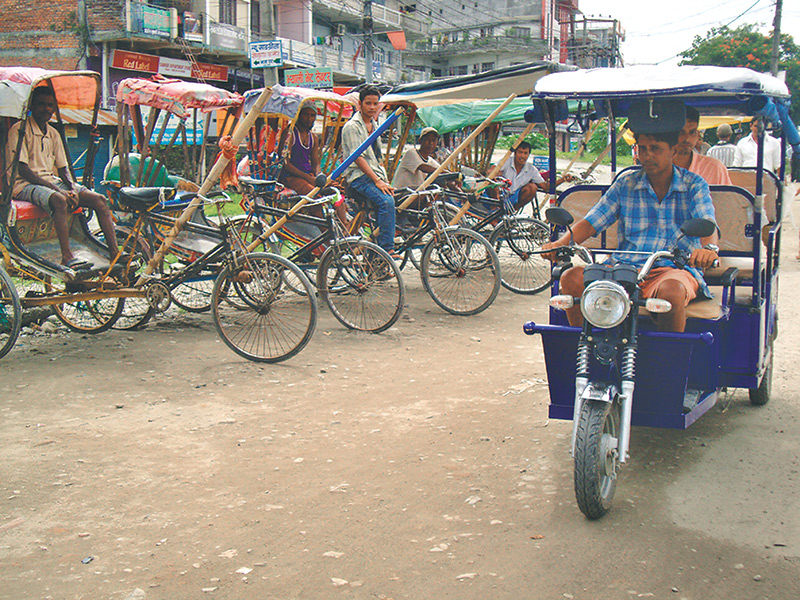 E-rickshaws electrify transportation sector in Tarai