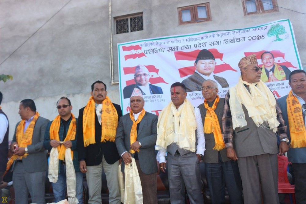 Five dozen CPN (MC) cadres including Panauti chairman join NC