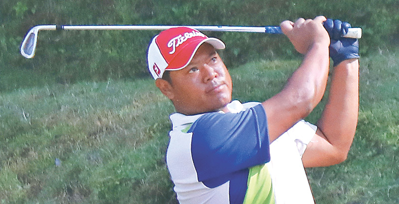Shrestha builds three-stroke lead