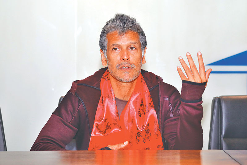 Actor Soman in KTM promoting Pinkathon