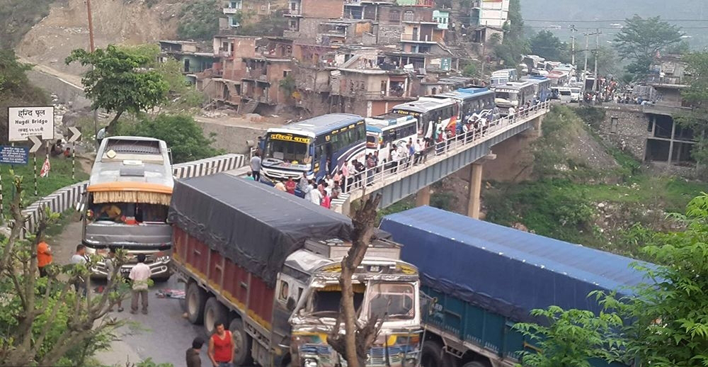 4-vehicle pileup causes traffic jam along Prithvi Highway, one-way ...