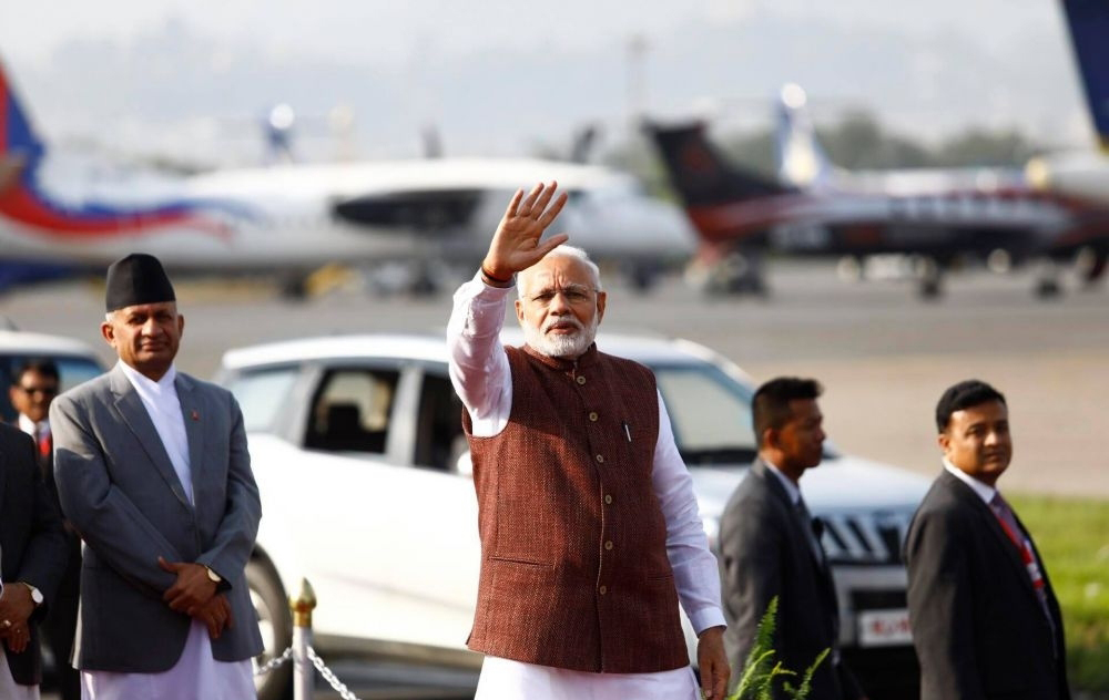 Indian PM Modi returns home