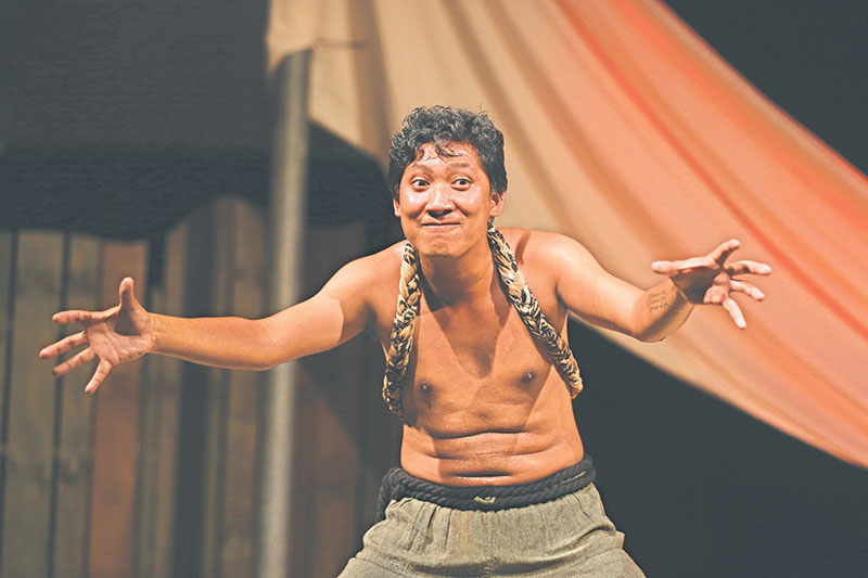Nepali artist performs at Korean theatre fest
