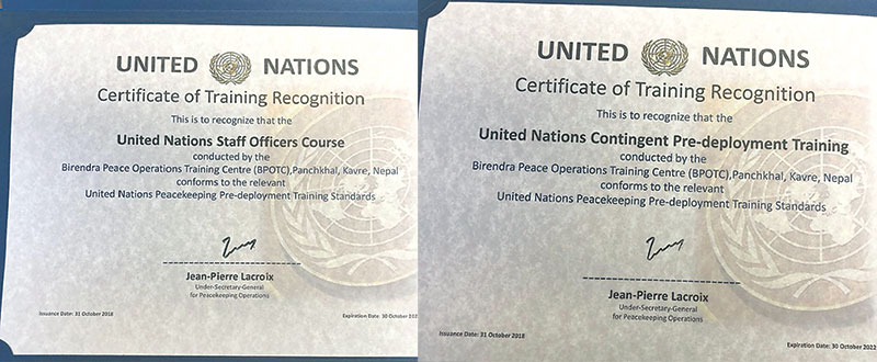 UN accredits Nepal Army training centre in Kavre