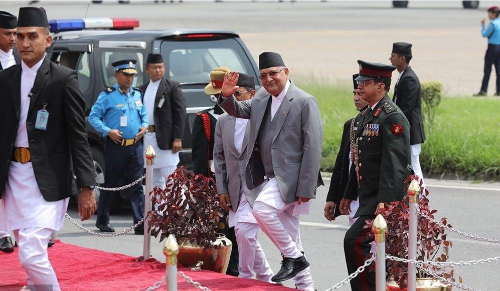 PM Oli arrives home after six-day China visit