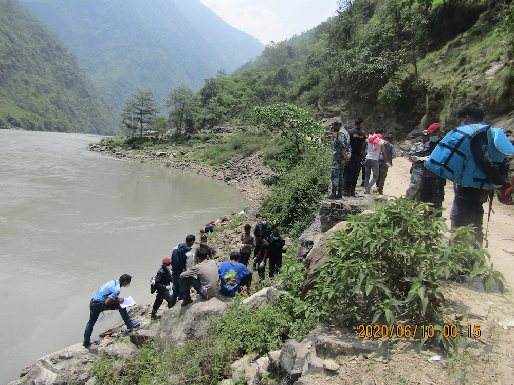 Two dead, two missing as tipper plunges into Karnali River in Kalikot