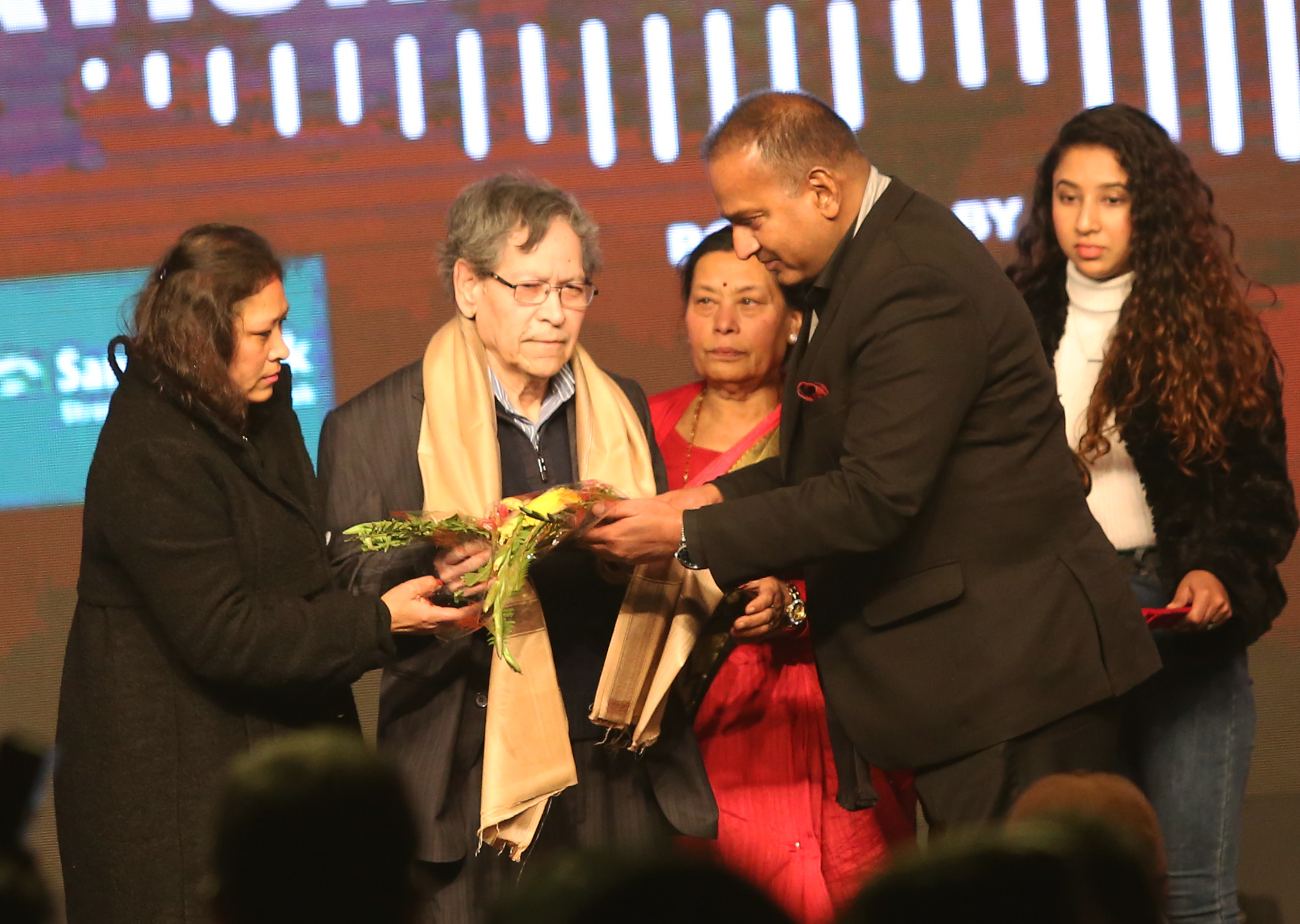 Veteran singer Sthapit receives Lifetime Achievement Award at 2019 ...