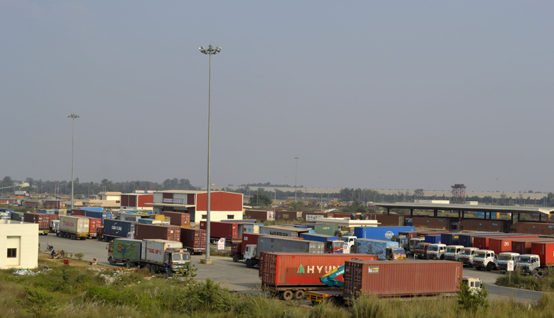 Integrated check post hindered by bad road