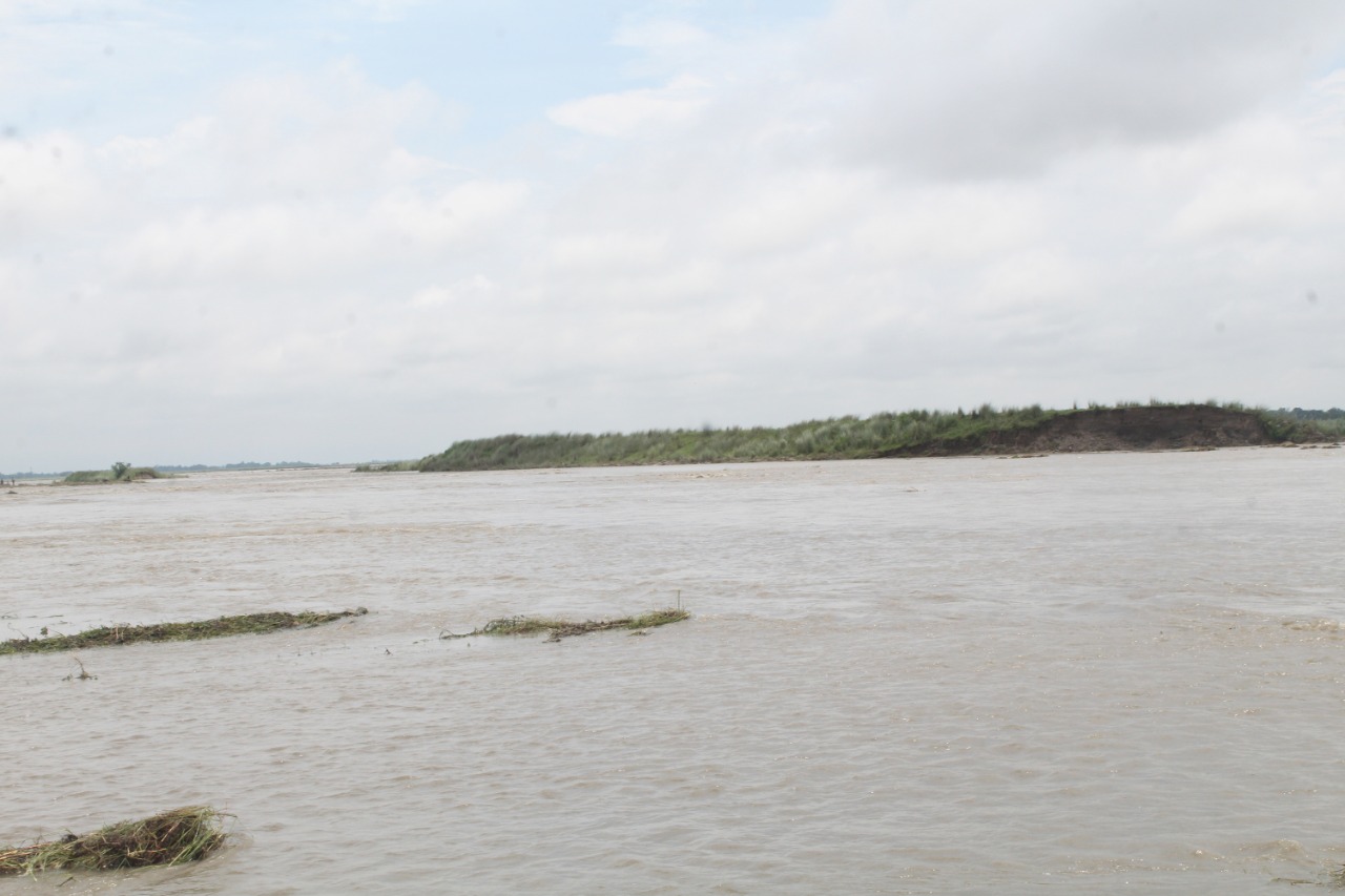 Kankai River breaches its embankment in various places of Jhapa