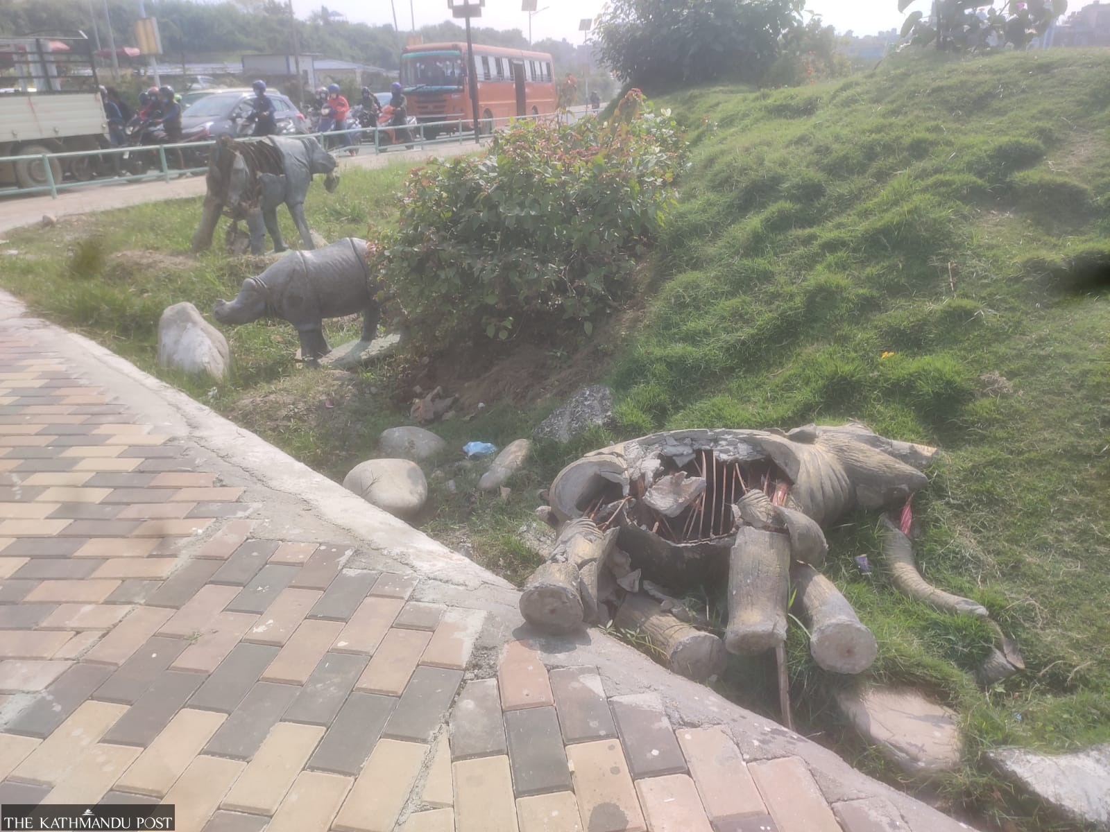 Tinkune park got a facelift. And it was neglected