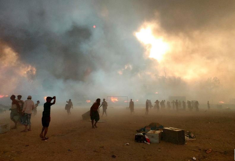 Bangladesh officials probe fire at Rohingya camp that killed several people