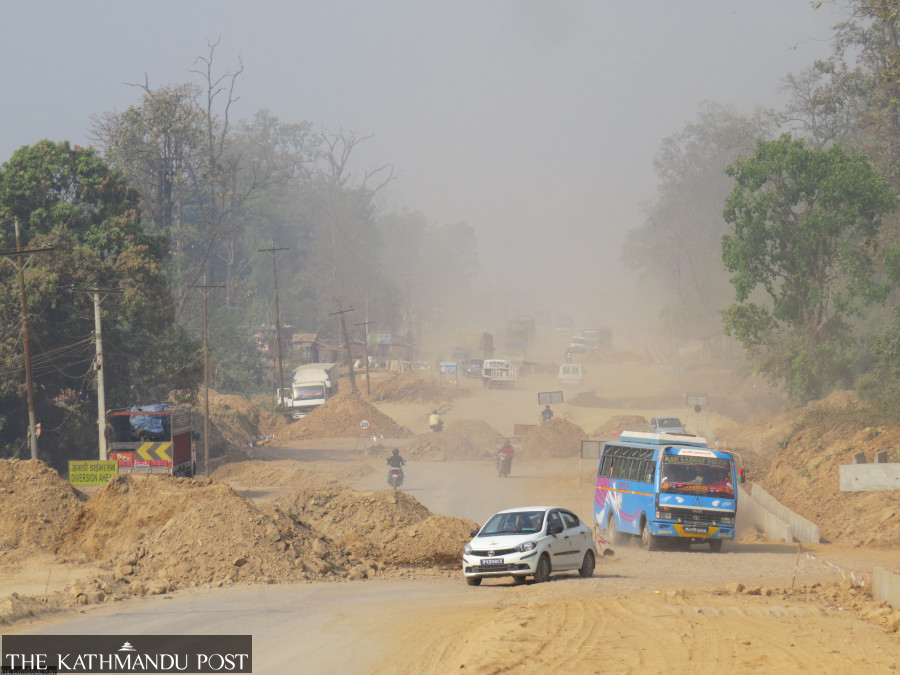 Narayanghat-Butwal road widening delays increase health risk