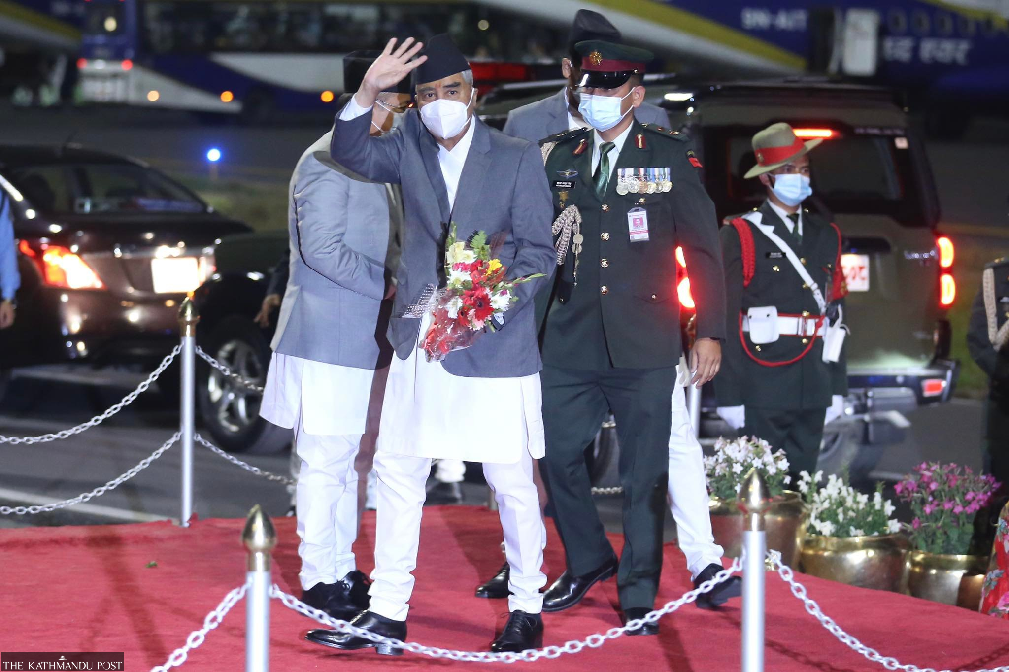 Deuba returns home after completing his three-day India visit