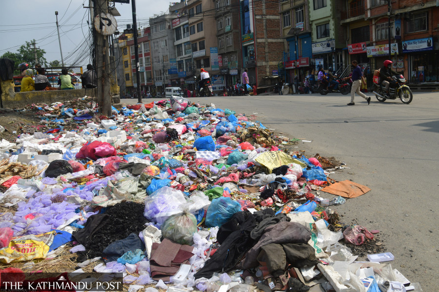 Garbage piles make life difficult in Kathmandu