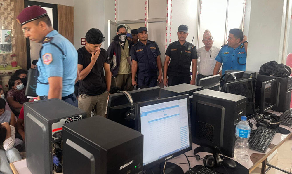 Police raid call centre in Tinkune run by Chinese operator with the ...