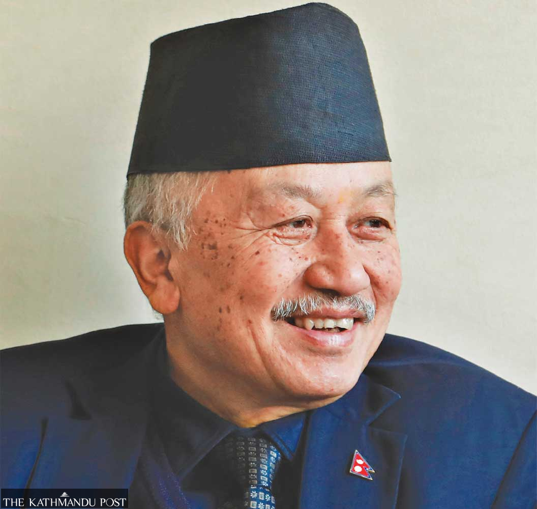 Subas Nembang, the leader of Nepal’s constitution project