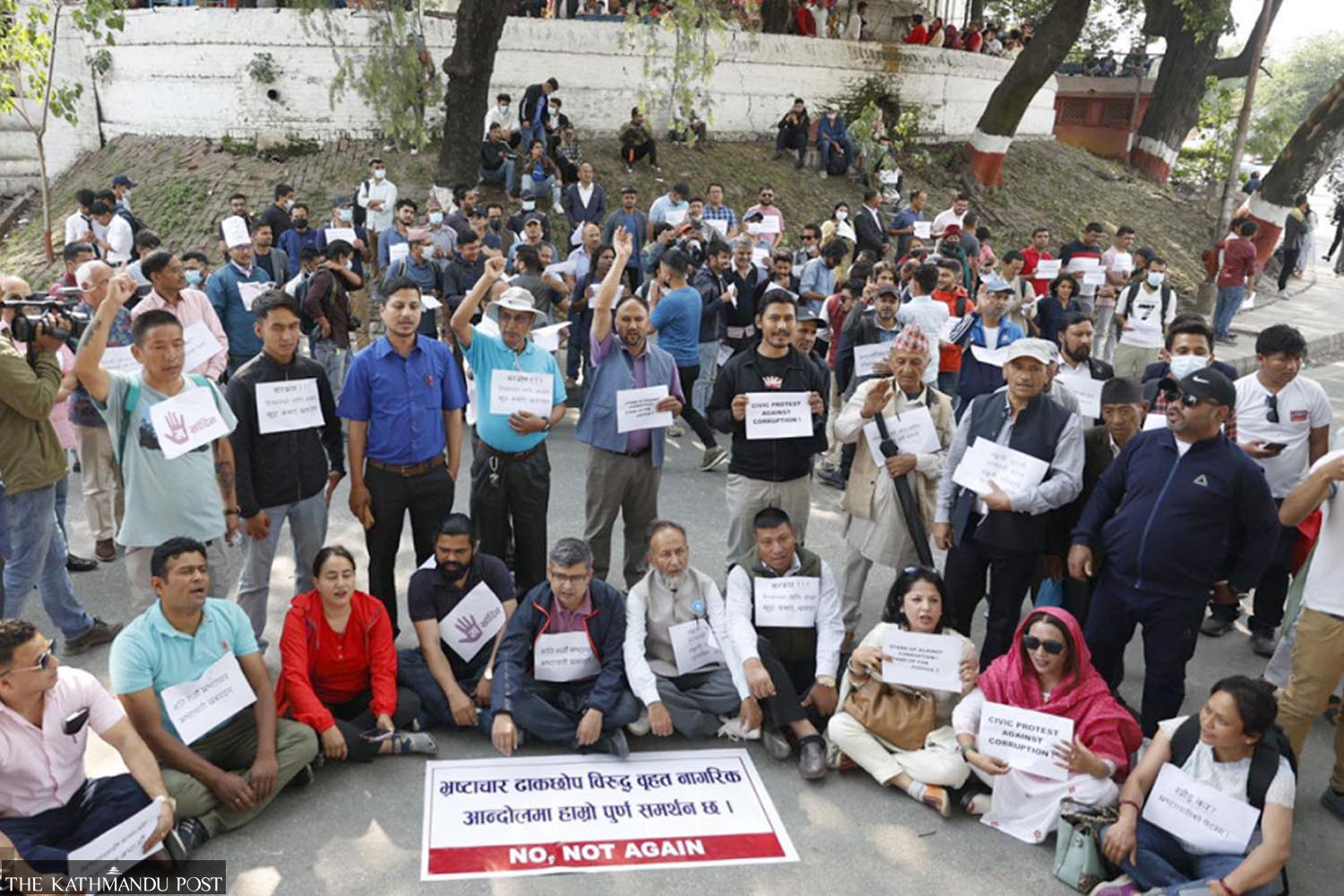 People protest against Bhutanese refugee scam