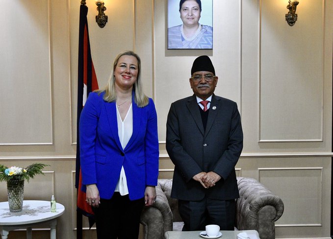EU Commissioner meets Prime Minister Dahal