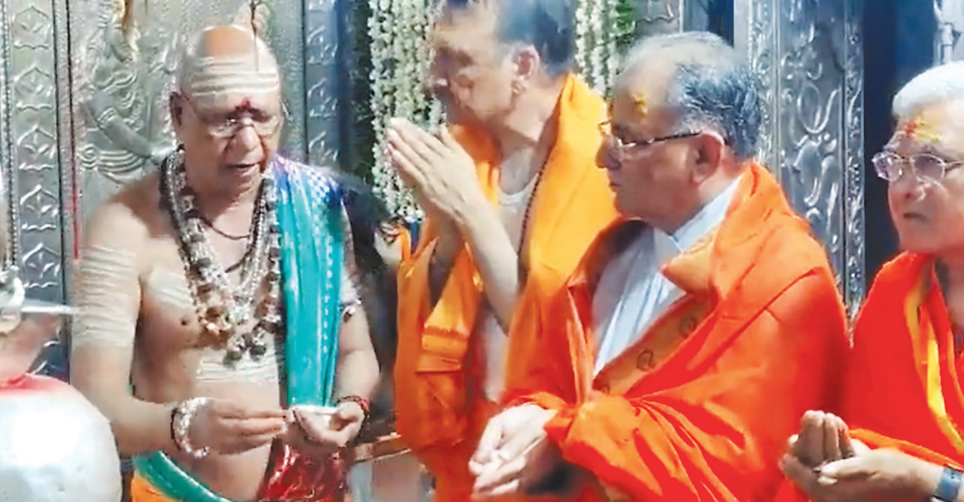 Many see Dahal’s temple worship as deviation from his Marxist ideology