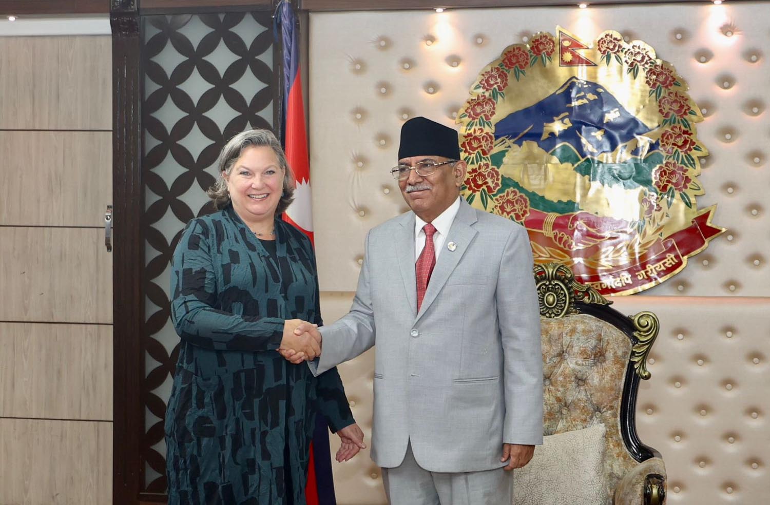 US Under Secretary of State Nuland meets Prime Minister Dahal