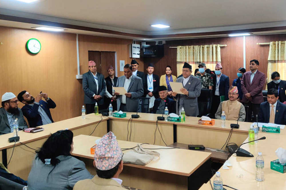 Upendra Yadav takes oath of office and secrecy