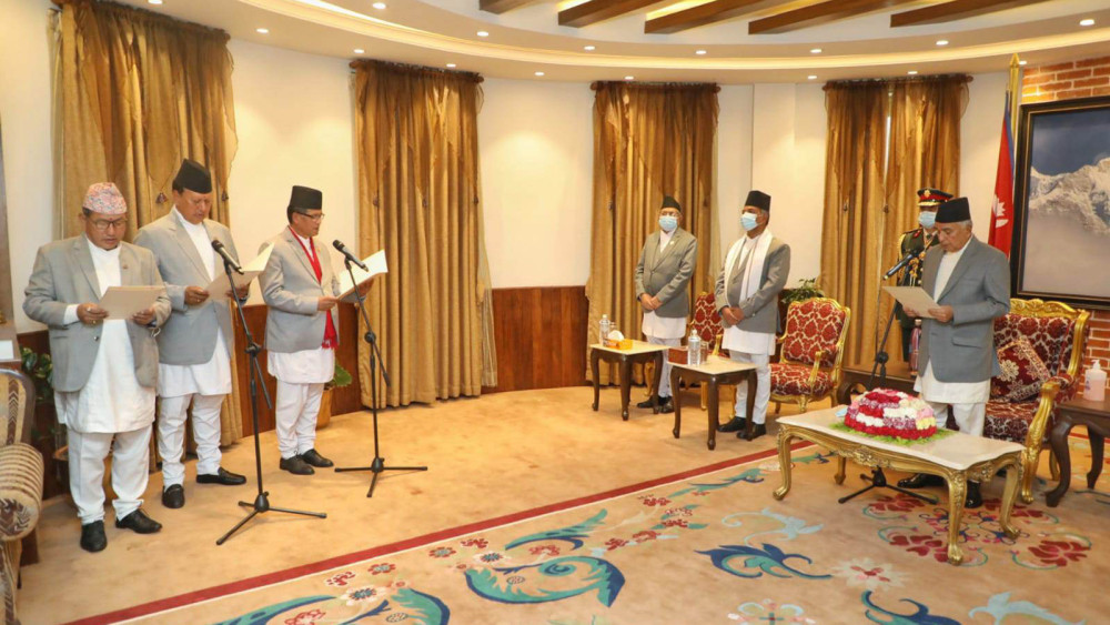 Newly appointed ministers take oath of office and secrecy