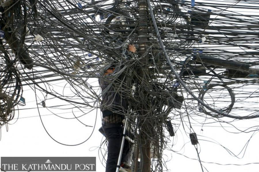 Kathmandu metropolis clears nearly 100 tonnes of cable clutter from utility poles