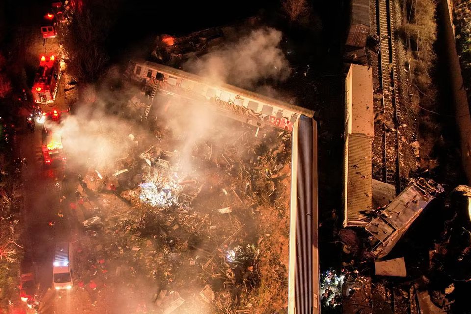 Two trains collide in Greece, at least 32 killed, 85 injured