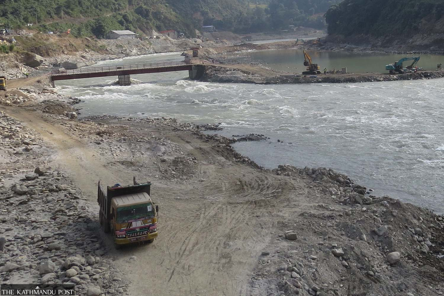Dam construction for 100MW Super Trishuli project begins