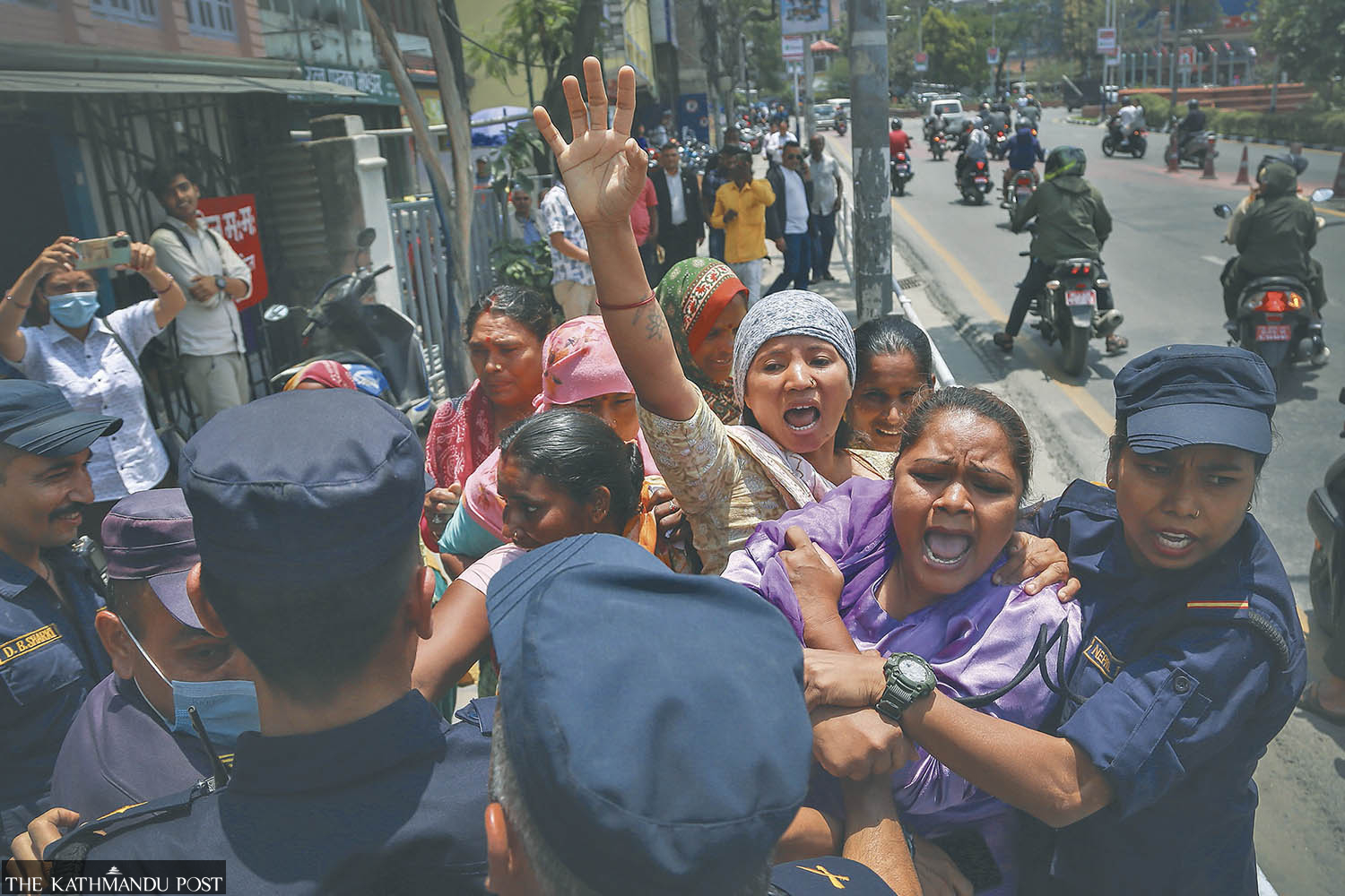 Police round up Ruby Khan-led protesters near Singha Durbar