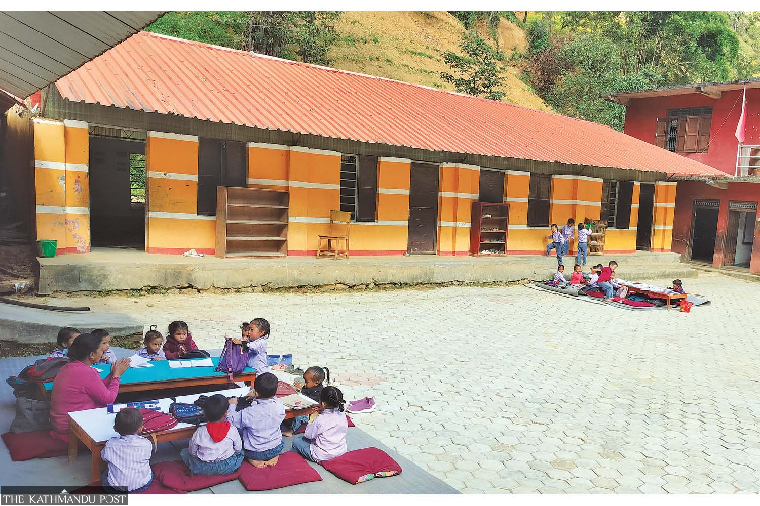 Schools ravaged by landslides, floods open in Kavre but there’s no space for teaching-learning