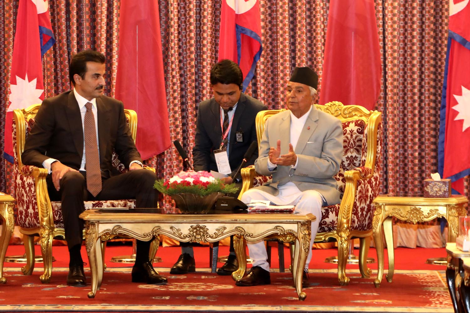 Qatari Emir Al-Thani, President Paudel hold talks